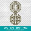 vector medalla san Benito svg
