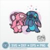 Stitch y su novia Angel muy enamorados archivo vector SVG DXF EPS PNG