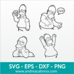Homero Simpson gestos graciosos Vector SVG